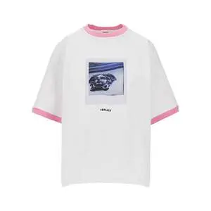 Versace Medusa Polaroid Print Cotton T-shirt