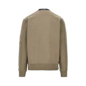 C.P. COMPANY Crewneck Cotton Weathirt With Nfc Len