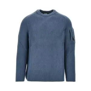 C.P. COMPANY Knitted Sweater With Nfc Lens - Blue