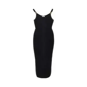 Versace Knitted Medusa Motif Midi Dress