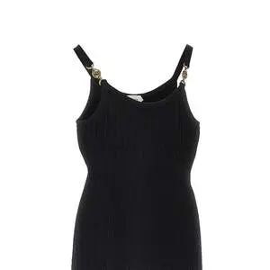 Versace Knitted Medusa Motif Midi Dress