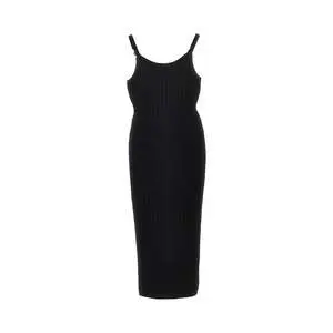 Versace Knitted Medusa Motif Midi Dress