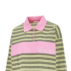 Versace Jersey Polo Shirt With Logo Embroidery
