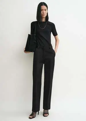 TOTEME Classic Rib Tee - Black