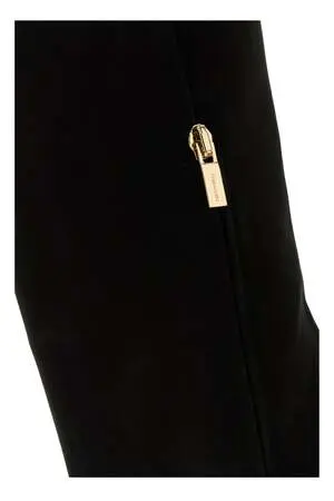 FERRAGAMO Suede Boots With Sculptural Metal Heel