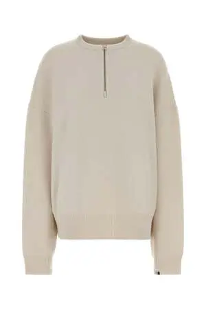 Extreme Cashmere Ivory Stretch Cashmere Blend N°496 Oversize Sweater - White
