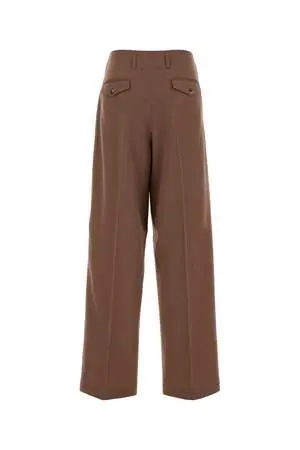 GOLDEN GOOSE Antiqued Wool Wide-leg Pants