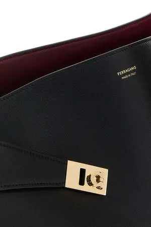FERRAGAMO Leather Large Hug Soft Shoulder Bag