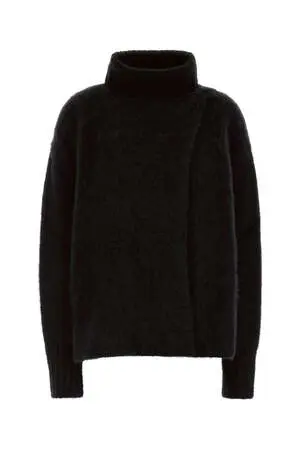 UMA WANG Stretch Alpaca Blend Sweater - Black