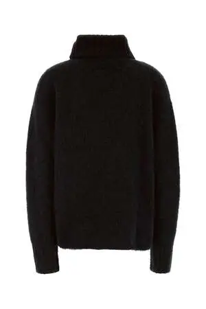 UMA WANG Stretch Alpaca Blend Sweater - Black