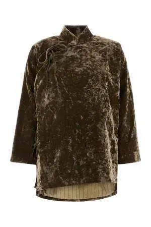 UMA WANG Velvet Kika Blazer - Brown