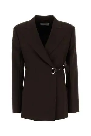 Sportmax Stretch Viscose Cinta Blazer - Brown
