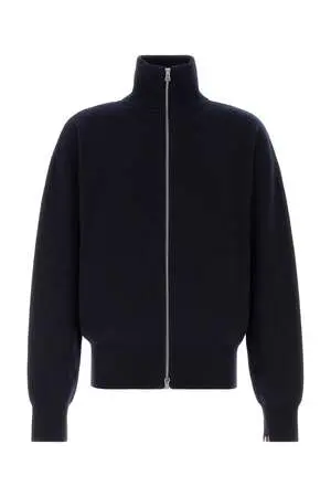 Extreme Cashmere Cardigan With High Neck - Black