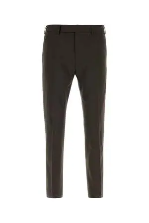 PT TORINO Dark Stretch Wool Pant - Brown