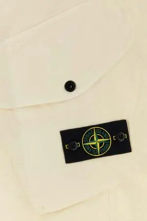 Stone Island Ivory Stretch Cotton Cargo Pant