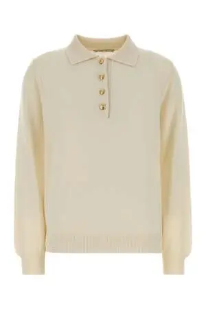 BLAZE Cream Wool Blend Highland Polo Shirt - Yellow