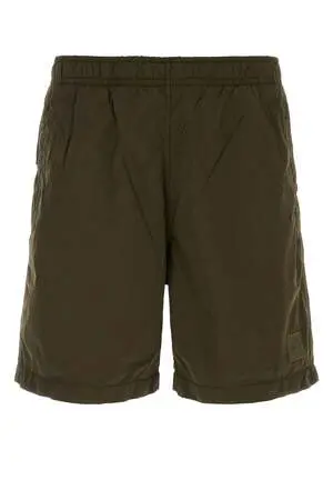 Stone Island Olive Nylon Bermuda Shorts - Green