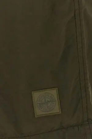 Stone Island Olive Nylon Bermuda Shorts