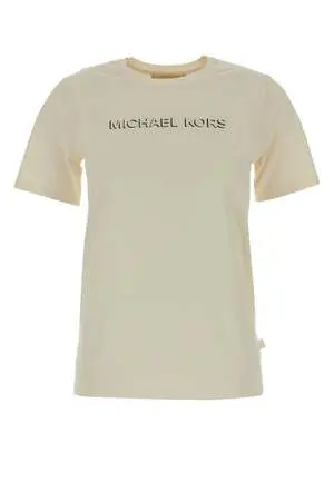 Michael Kors Cream Cotton T-shirt - Yellow