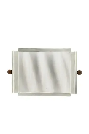 NATALIA CRIADO Metallic Plated Brass Tray - Silver
