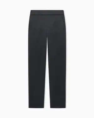Giorgio Armani Slim-fit Trousers In Compact Stretch Silk