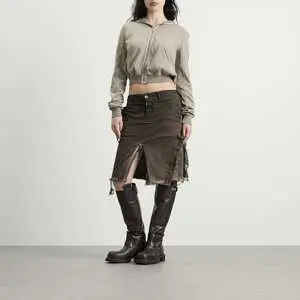 Rick Owens Spliced Denim Skirt