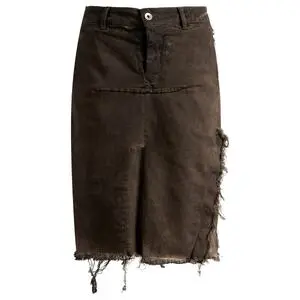 Rick Owens Spliced Denim Skirt - Dust Combo
