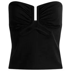 Rick Owens Alannah Cropped Bustier Top - Black