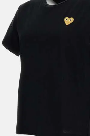 Play Comme Des Garcon Gold Heart T‑shirt