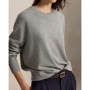 Ralph Lauren Cashmere Crewneck Sweater - Gray Heather