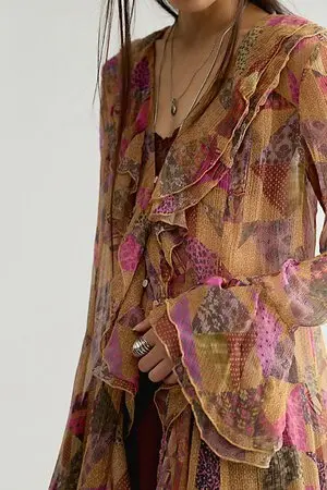 Free People Heirloom Printed Maxi Top