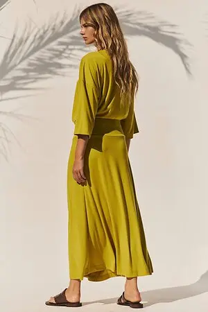 Free People Good Feels Maple Midi Dress