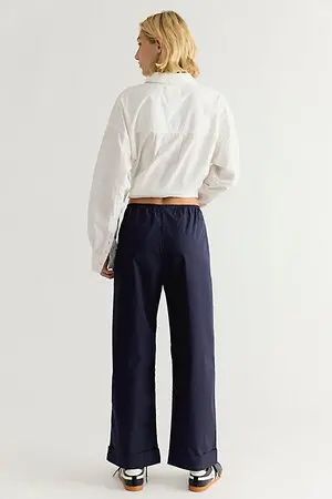 Donni. Pop Pinstripe Simple Pants - Navy