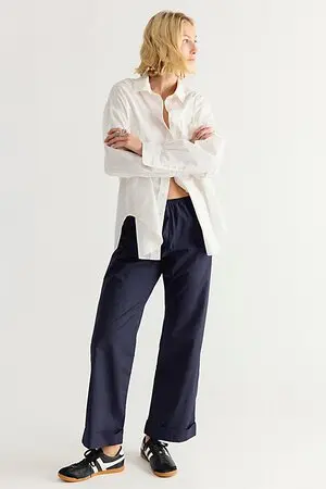 Donni. Pop Pinstripe Simple Pants - Navy