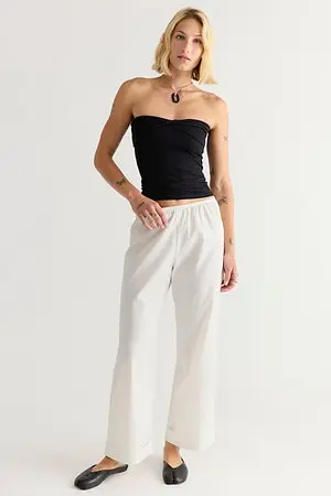 Donni. Pop Pinstripe Simple Pants - Powder