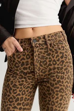 MOTHER The Hustler Flood Printed Jeans