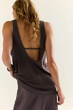 Free People We The Free Scoop Neck Silk Tank - Celestial Breeze