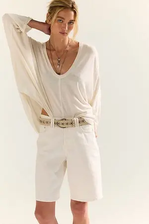 Free People We The Free Silk Tee - Tea