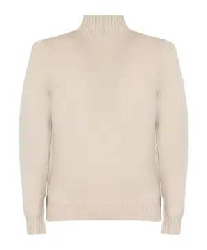 Fedeli Ribbed Turtle Neck Knitwear - Beige