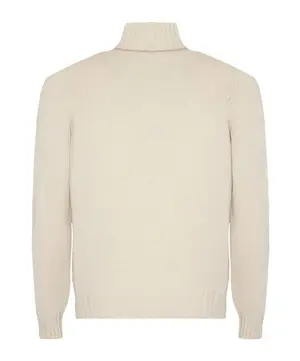 Fedeli Ribbed Turtleneck Knitwear - Beige