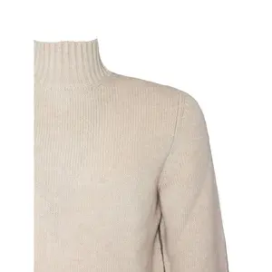 Fedeli Ribbed Turtleneck Knitwear - Beige