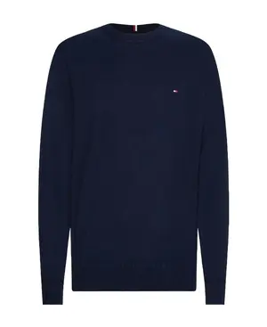 Tommy Hilfiger Round Neck Sweater With Ribbed Detailing - Black