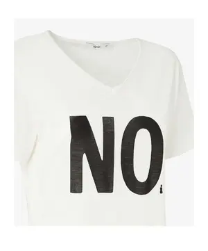 Fendi Ivory Jersey T-shirt With 'no' Print