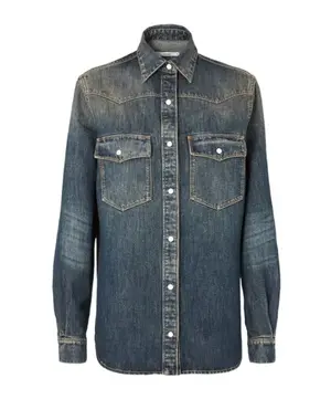Fendi Washed Denim Shirt - Blue