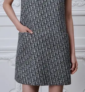 Dior Sleeveless Round Neck Dress With Pocket Detail