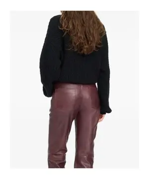 ROTATE BY BIRGER CHRISTENSEN Cable Crewneck Sweater