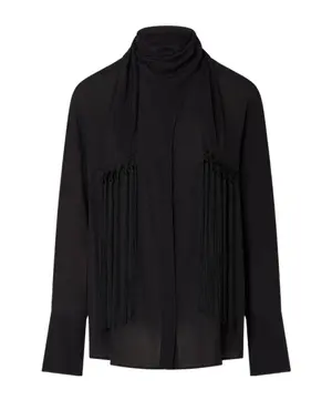 Liu Jo Long Sleeve Draped Shirt With Scarf Detail