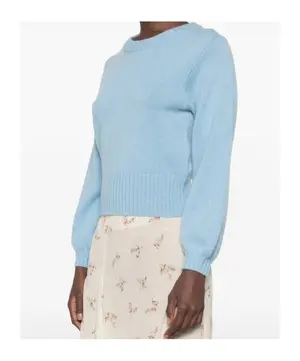 ALLUDE Ribbed-knit Crew Neck Sweater