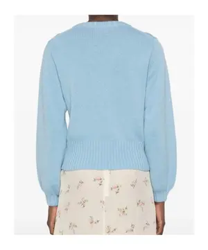 ALLUDE Ribbed-knit Crew Neck Sweater