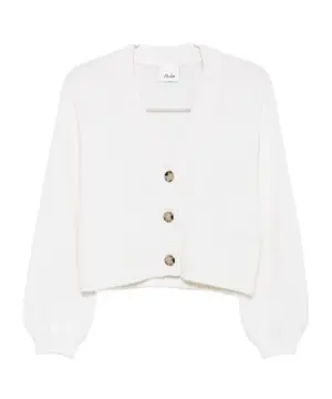 ALLUDE V-neck Cardigan - White